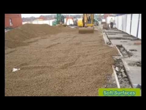 MUGA Tennis Court Sports Pitch construction sub base - YouTube