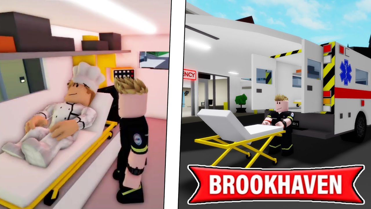 LES AMBULANCIERS 🚑 SECOURS UN CUISINIER 👨‍🍳 SUR BROOKHAVEN MINI RP ...