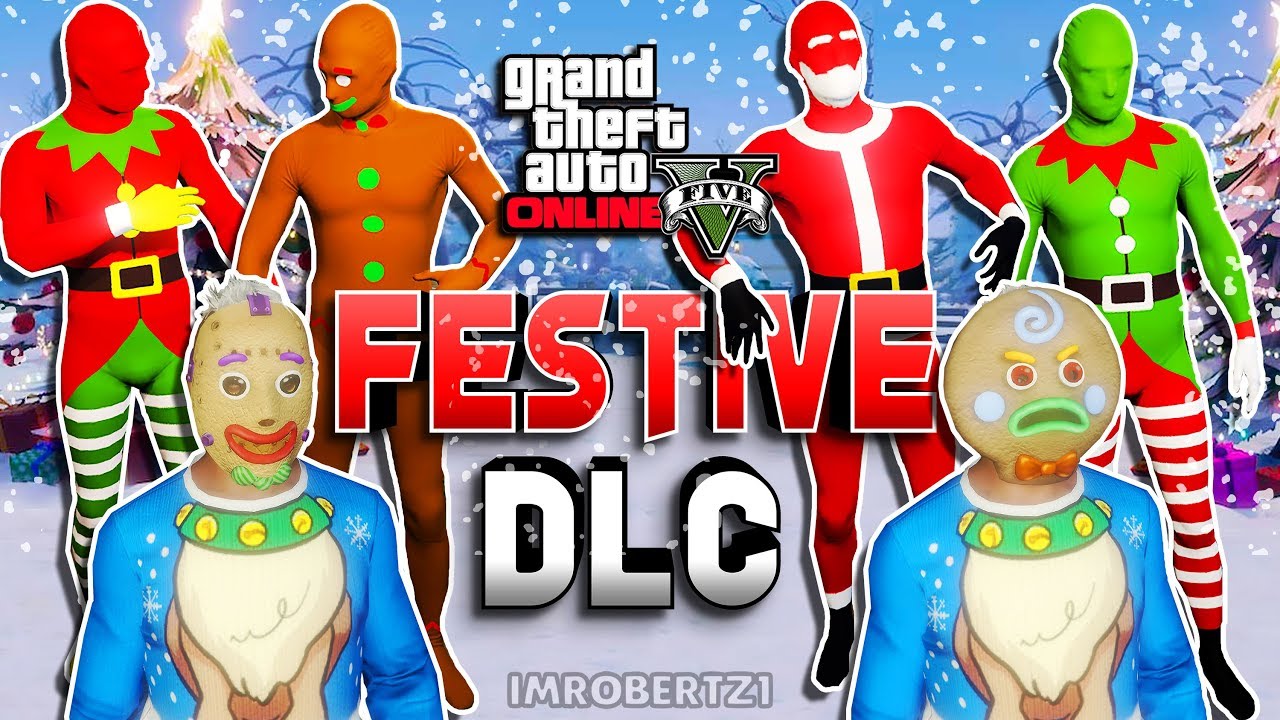 GTA 5 Surprise Festive DLC All Clothing Mask Hats! GTA Online Limited ...