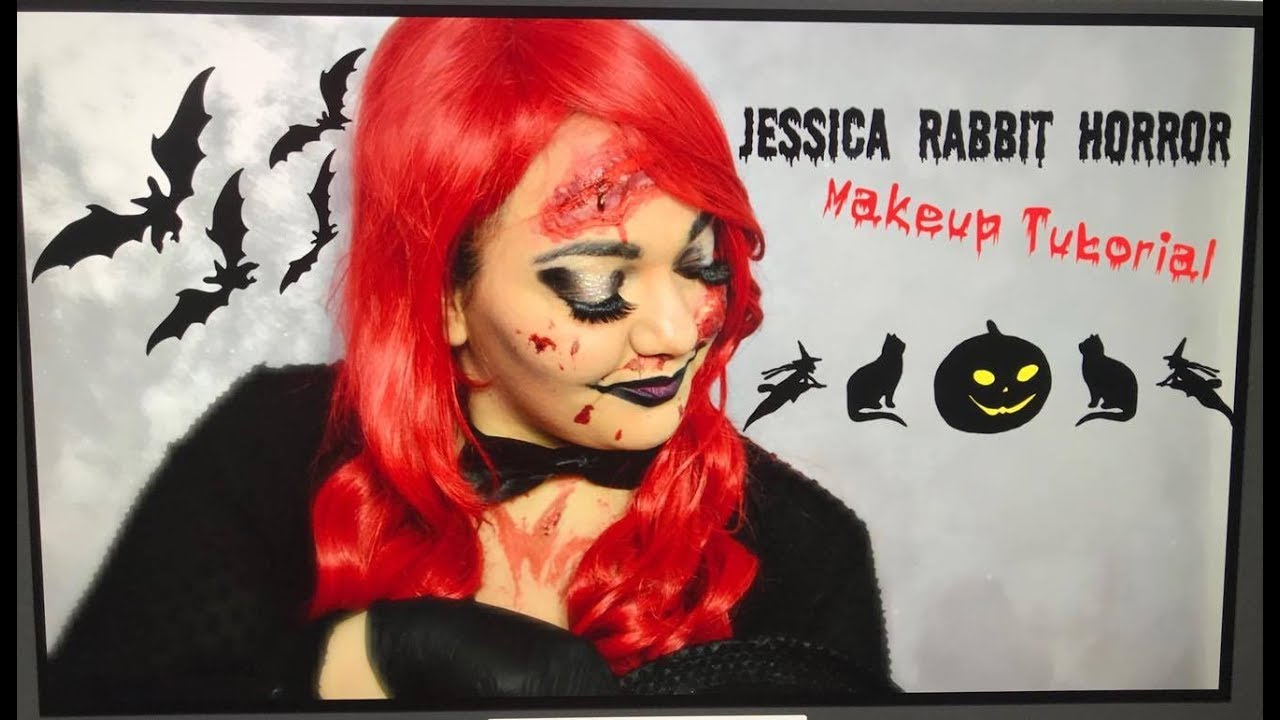 Makeup Halloween - Jessica Rabbit horror 💀🎃🌙👻 - YouTube
