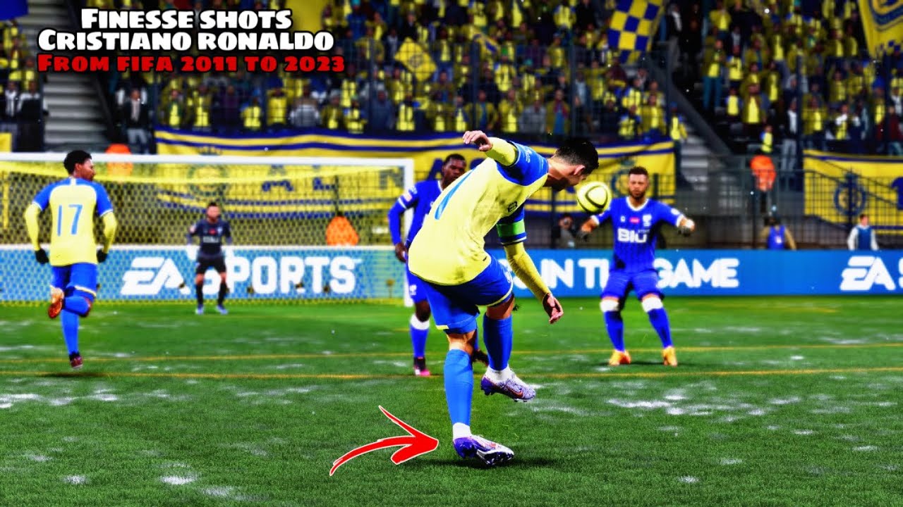 Evolution Finesse Shots Cristiano Ronaldo From FIFA 2011 to 2023 - YouTube
