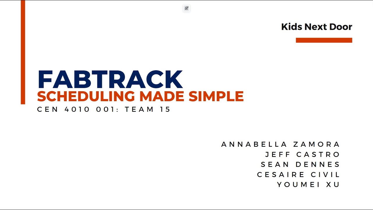 CEN 4010 001: FABTRACK Application - YouTube