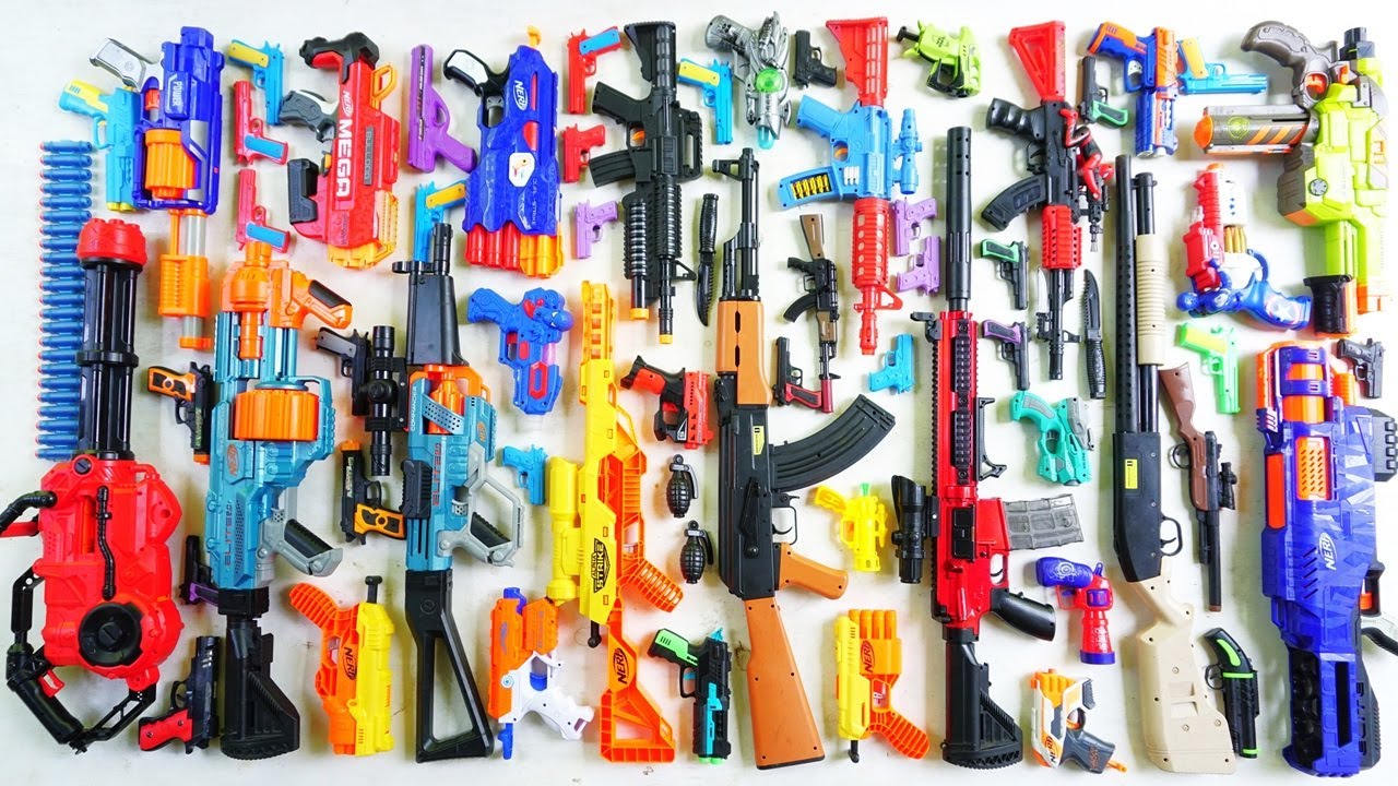 Collecting Tembakan 7 Sniper Rifles AK47 GUN 3 SUPER HERO GUNS MACHINE ...