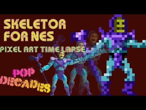 Skeletor 8-Bit Sprite Pixel Painting Time Lapse - YouTube