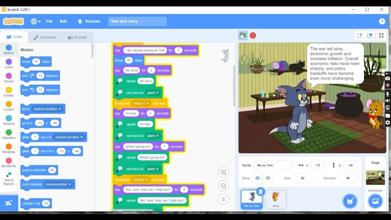 Conversation Between Tom & Jerry (Scratch) In Part -2 - YouTube