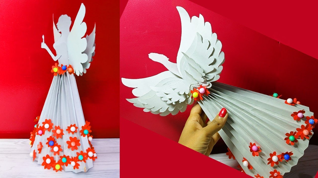 How to make a paper angel / Paper angel / How to make a paper angel for ...