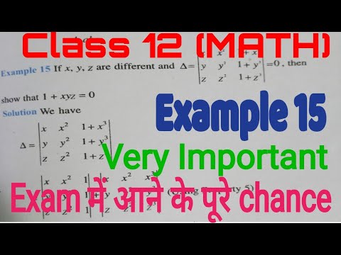 Determinants | Class 12 (Math) Chapter | eg 14 | Properties of ...