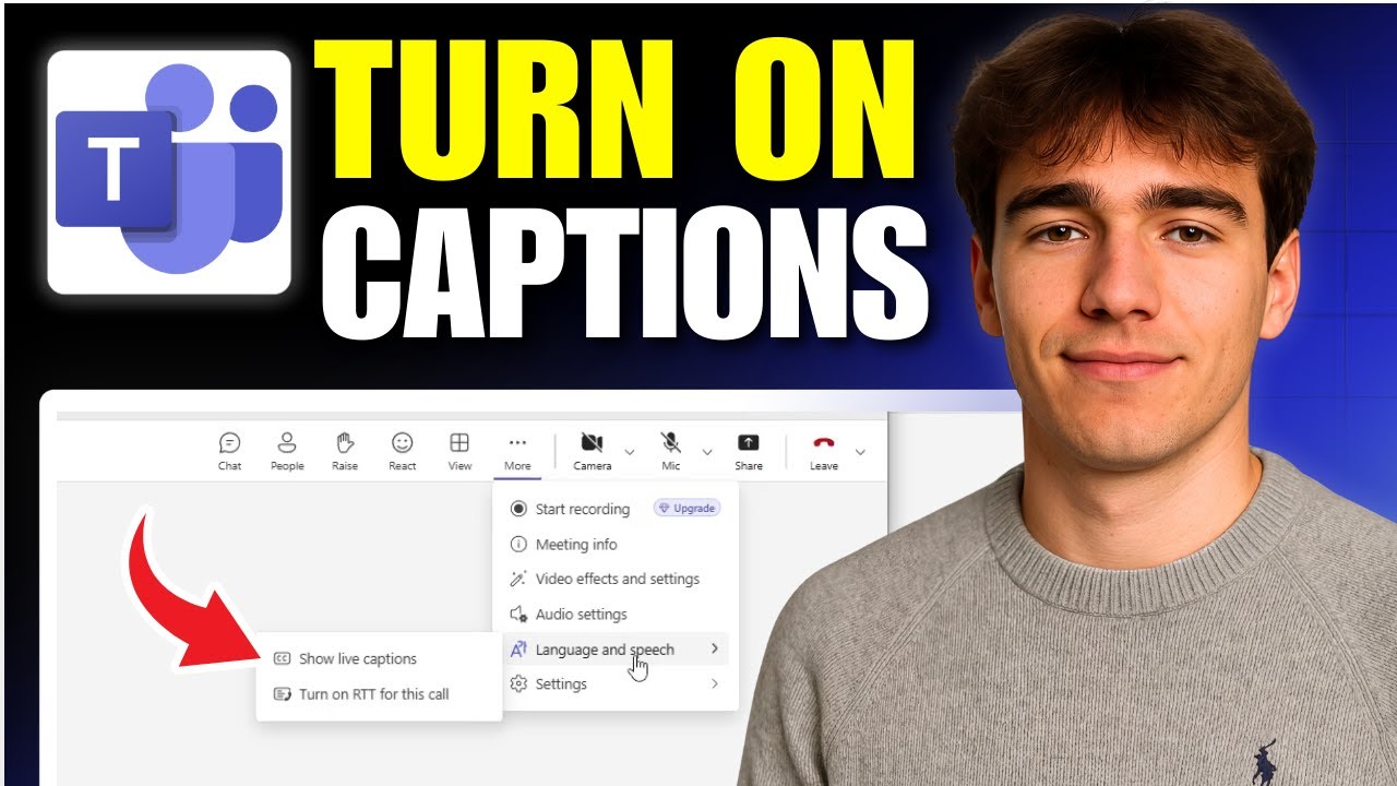 How To Turn On Live Captions In Microsoft Teams (Tutorial 2026) - YouTube