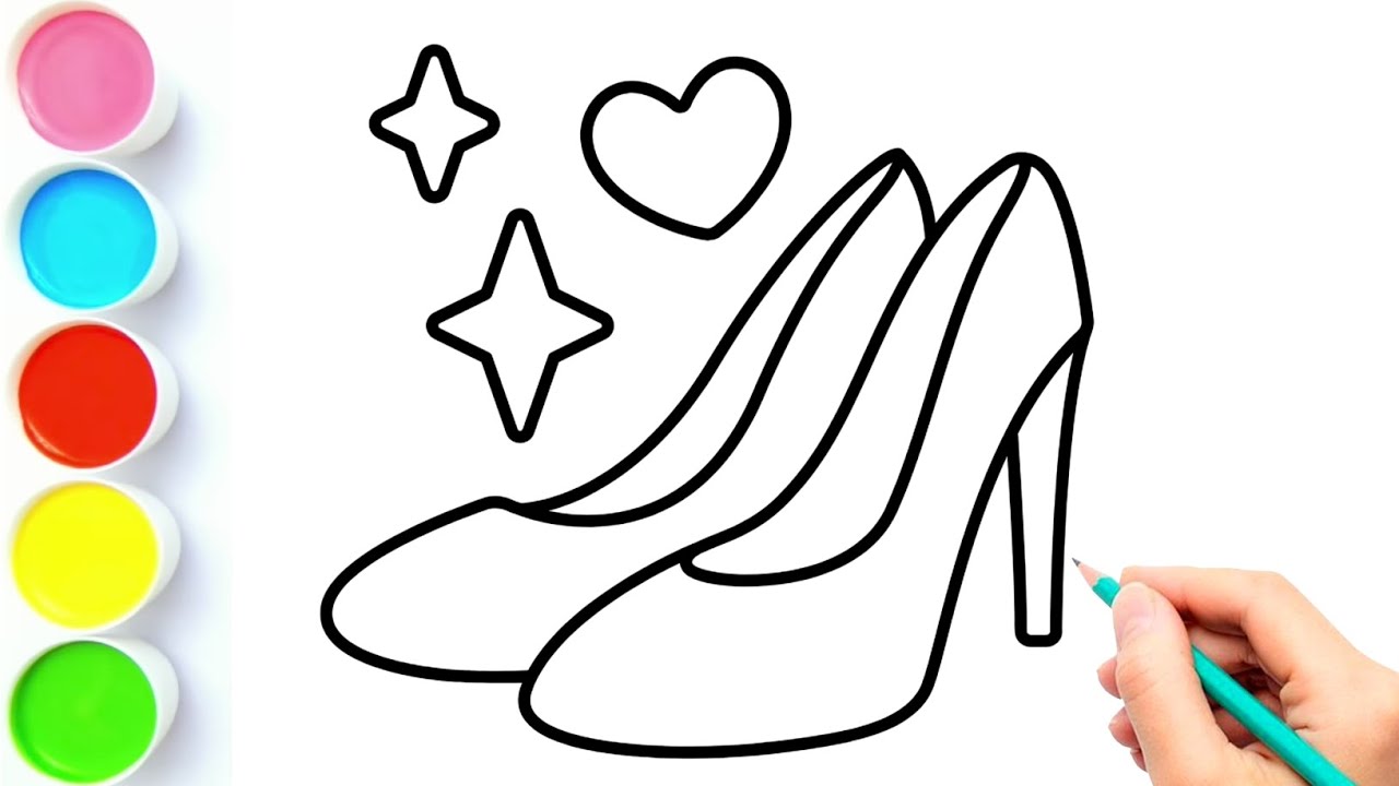 High Heels Shoes Drawing | How to Draw High Heels | High Heel Shoes ...