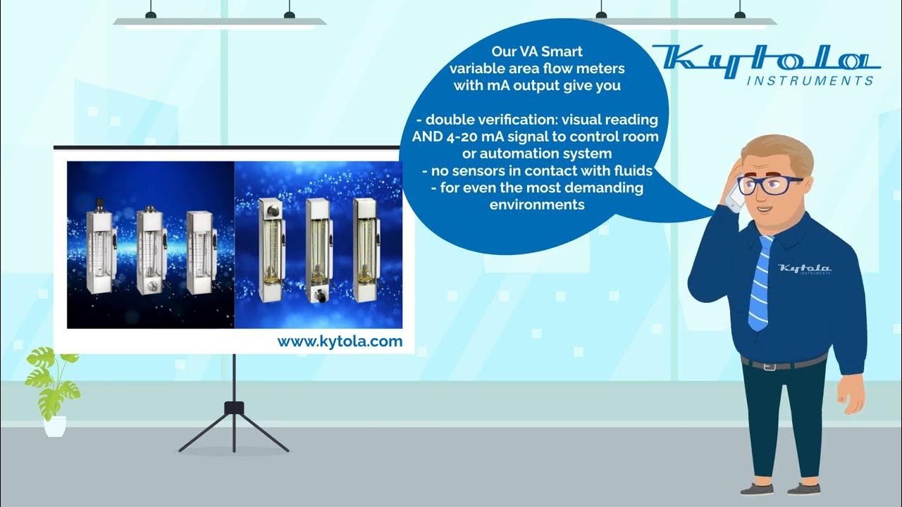 Kytola VA Smart variable area flow meters with 4 20 mA output signal - YouTube