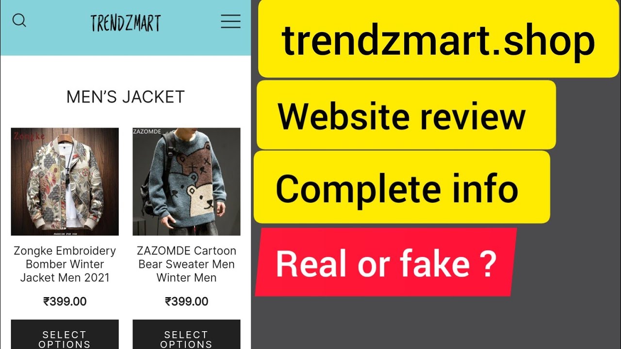 trendzmart.shop website review | trendz Mart shop website review ...