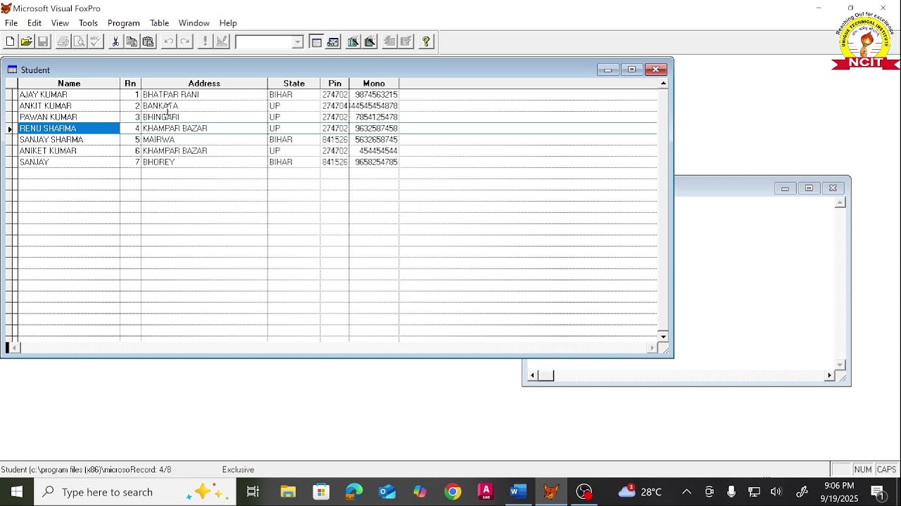 Visual FoxPro Day 5 Tutorial | Edit Record | Edit Multiple Record ...