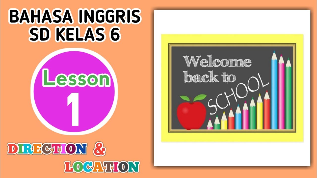 Video Pembelajaran Bahasa Inggris SD Kelas 6 || Direction and Location ...