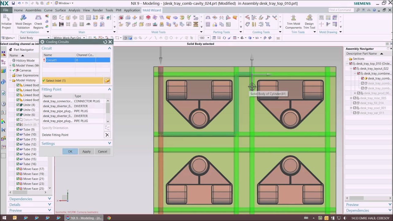 MOLD WIZARD - CONCEPT DESIGN - COOLING - YouTube