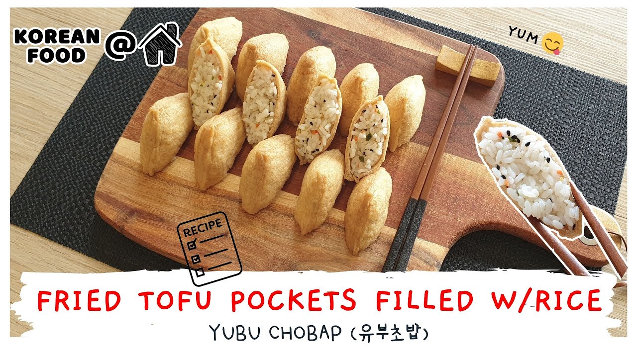 🍙VEGAN FRIENDLY FRIED TOFU POCKETS STUFFED W/RICE👍 - YouTube