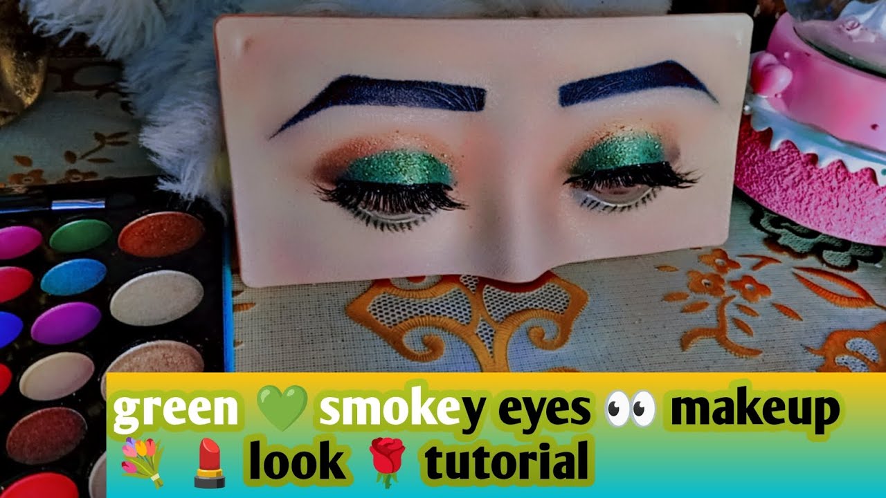 very simple and easy green 💚 smokey eyes 👀 makeup 💄 look 🌹 tutorial ...