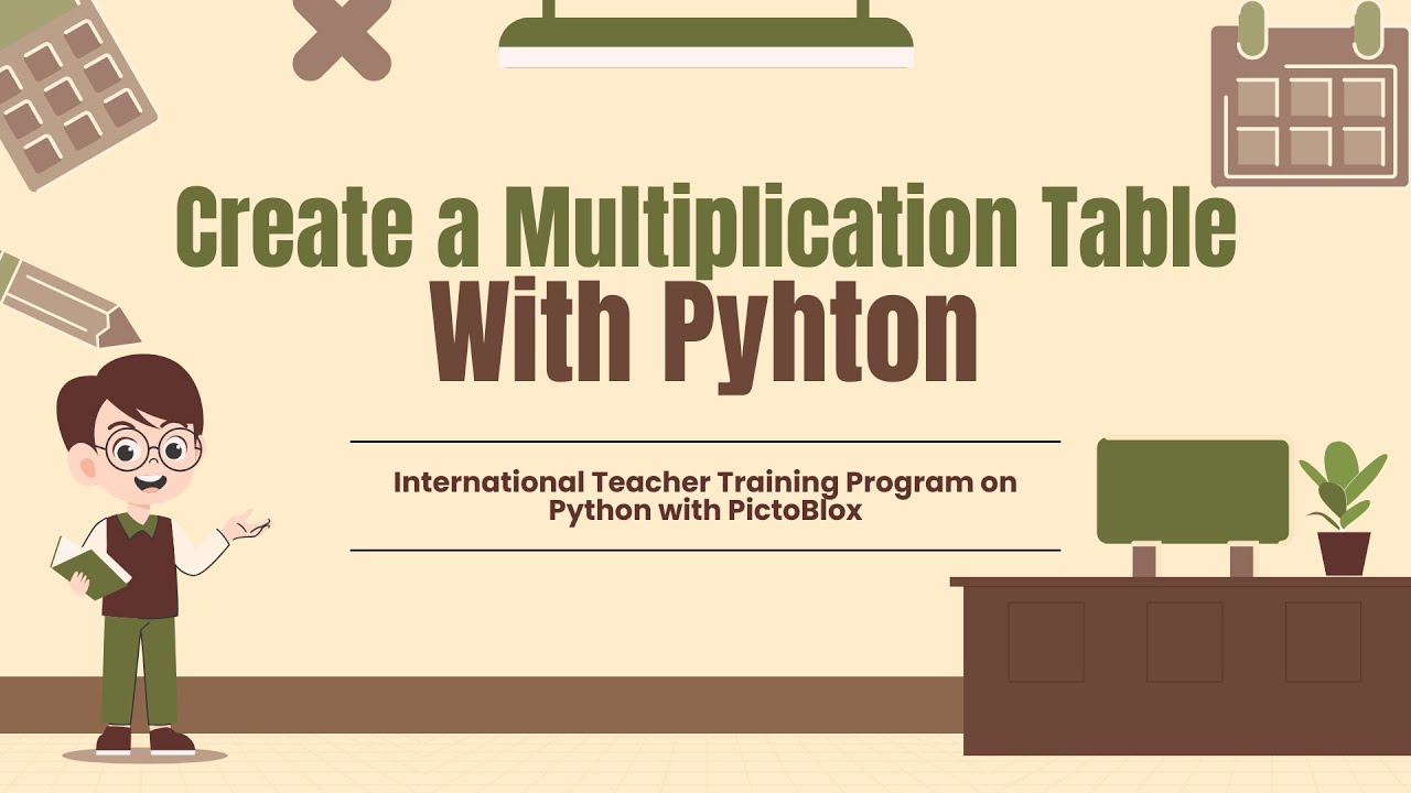 Create a Multiplication Table | Python Editor | PictoBlox - YouTube
