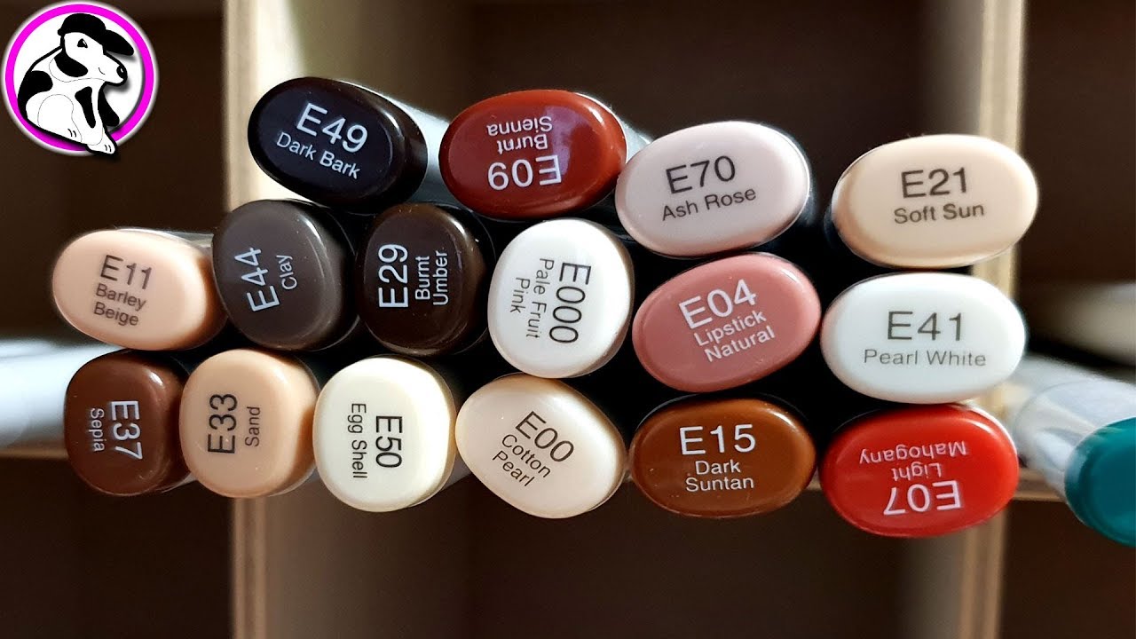 My new Copic Sketch skin tone & light colors - YouTube