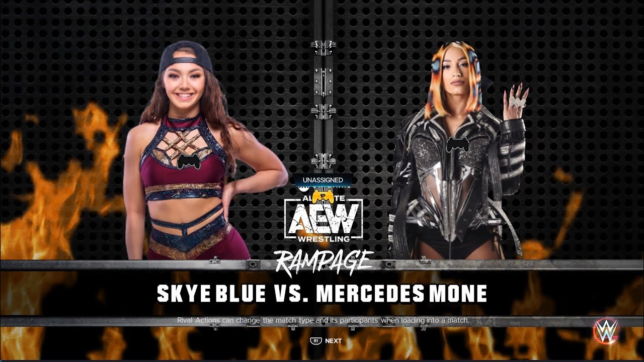 AEW Rampage Night 7 Sky Blue vs Mercedes Mone WWE2K23 - YouTube