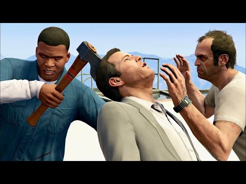 GTA V PC Franklin Kills Trevor And Michael (Editor Rockstar Movie Cinematic Short Film)