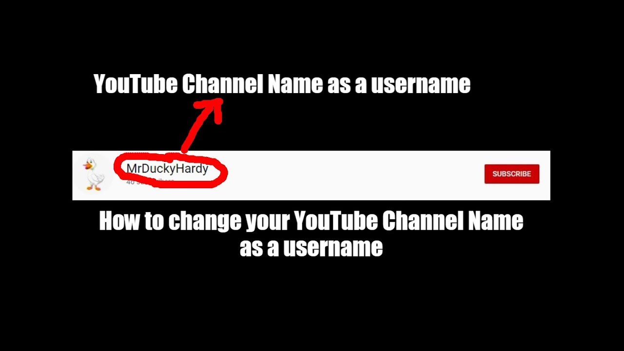 How to change your YouTube Channel Name as a username - YouTube