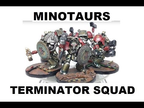 Painting Showcase Minotaurs Space Marines Terminator Squad - YouTube