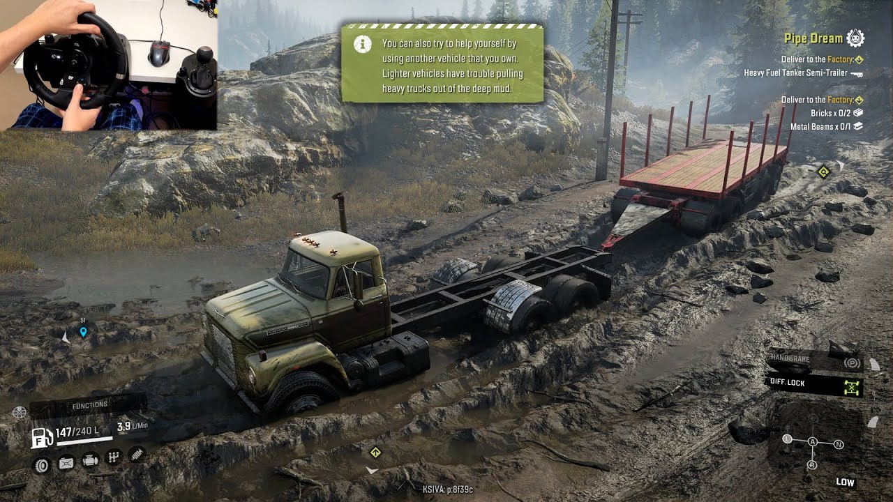 Getting some bricks | Snowrunner | Steering Wheel + Shifter Gameplay ...