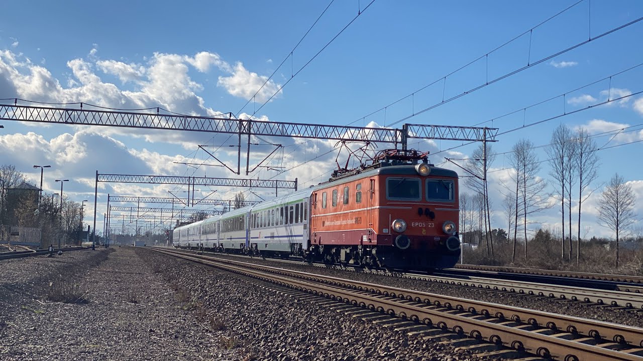 [PKP InterCity] EP05-23(Czesio) po raz pierwszy na magistrali E20 ...
