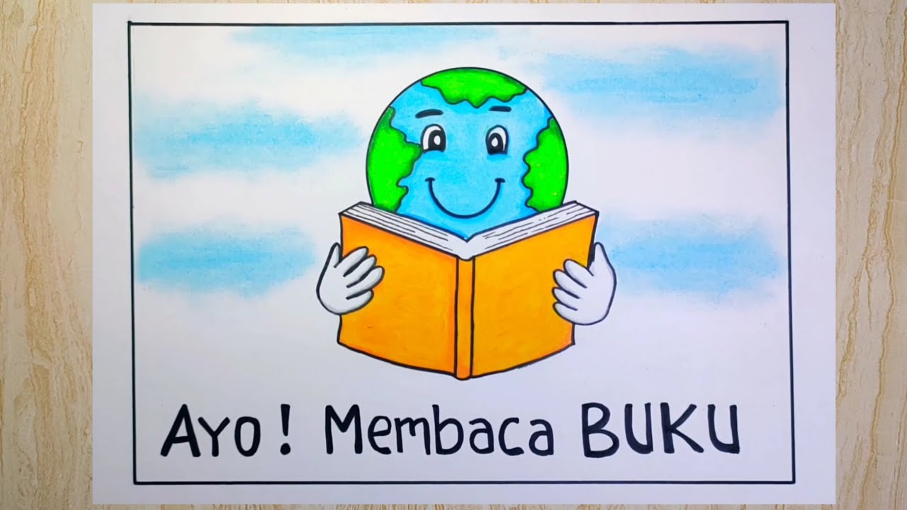 Cara menggambar poster pendidikan dengan mudah - YouTube