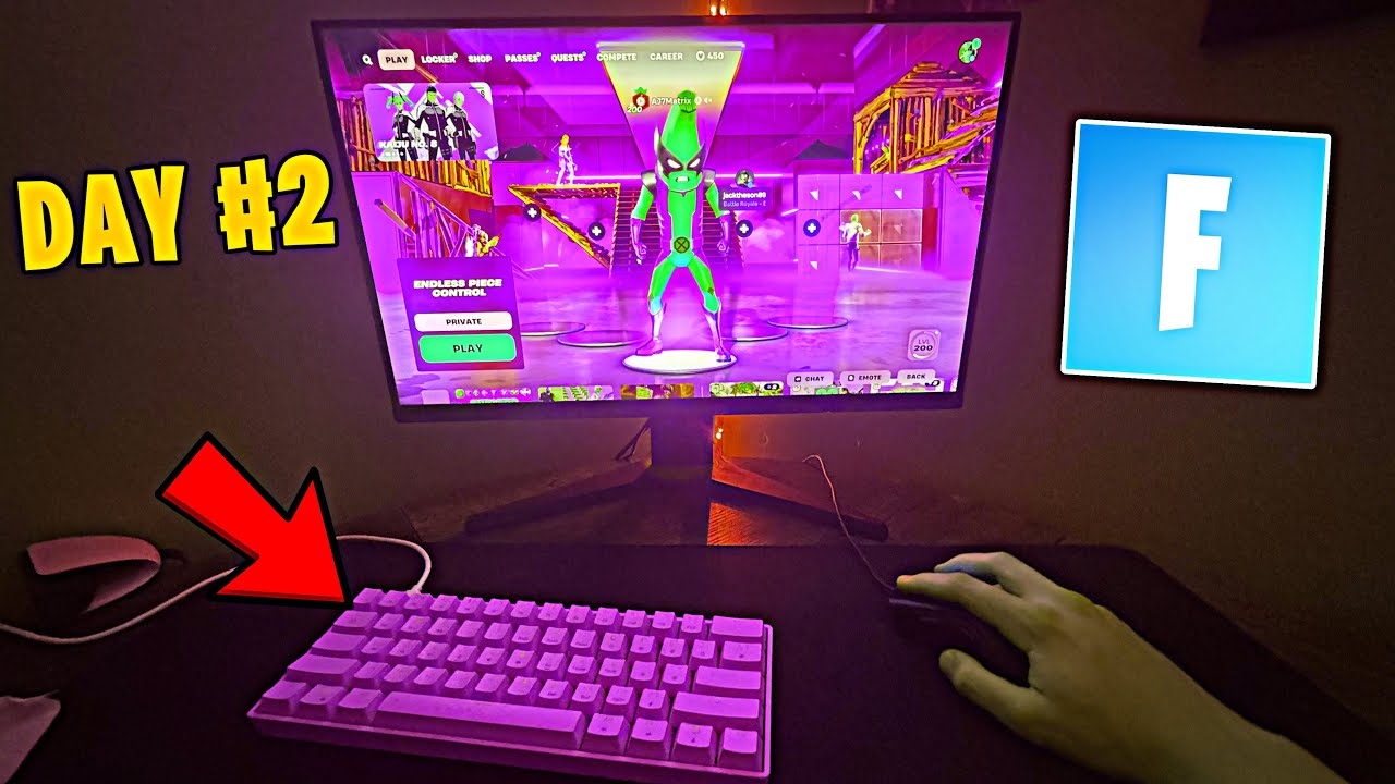 Day 2 Keyboard and Mouse PROGRESSION! (Fortnite) - YouTube