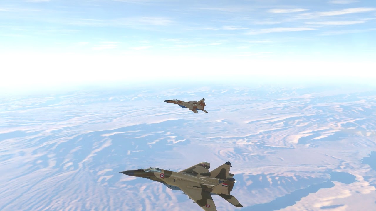 Egyptian MiG-29s Skin test in the NTTR - YouTube