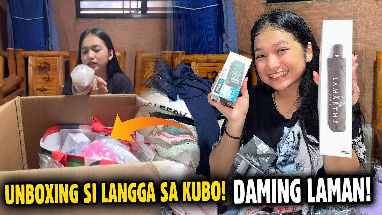 LAHAT NG LAMAN NG BOX PARA KAY LANGGA! - YouTube