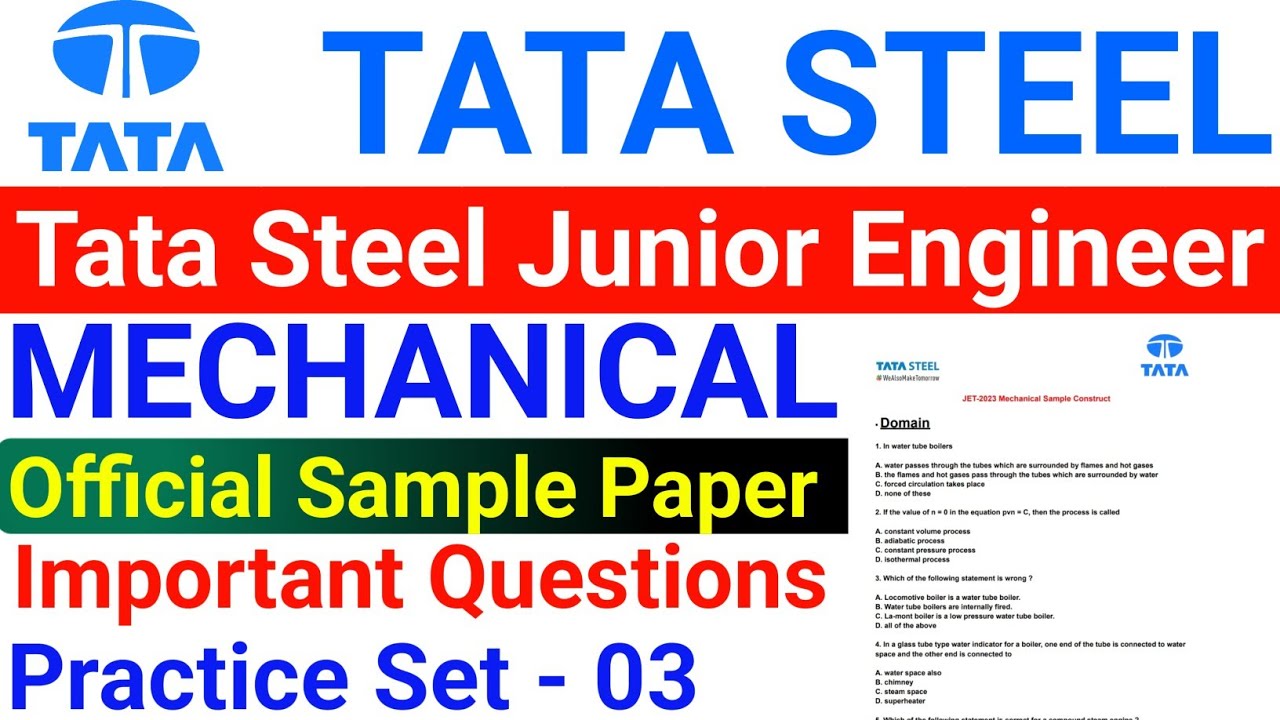 Tata steel Jet Mechanical Practice Set || tata steel jet mechanical ...