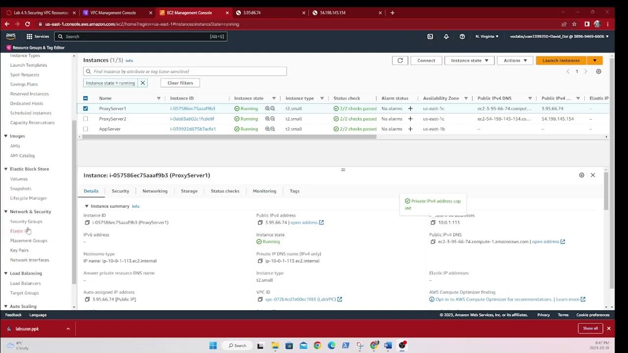 Aws Academy Cloud Security Foundations Lab 41 Youtube