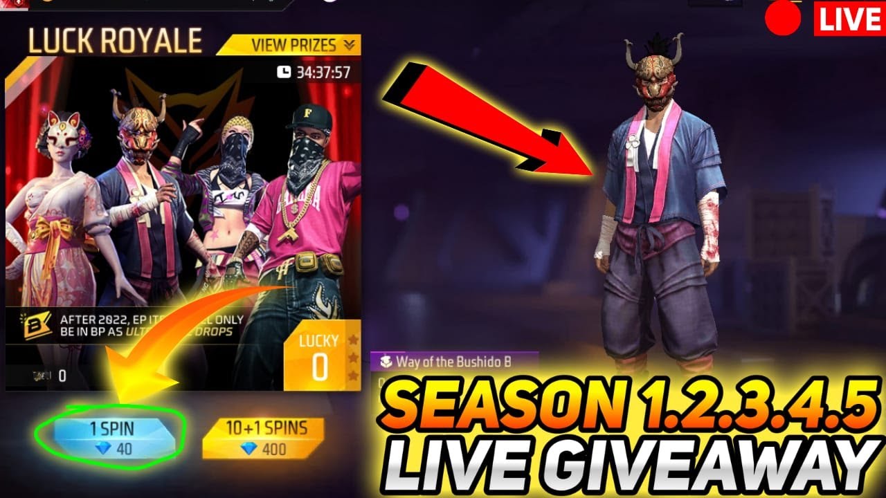 FF LIVE # SEASON 1 Or 2 GIVEAWAY # YES GUYS.. - YouTube