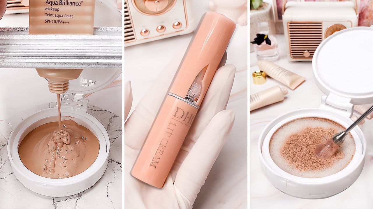 Satisfying Makeup Repair #63 | ASMR Repair Mini Foundation Samples ...