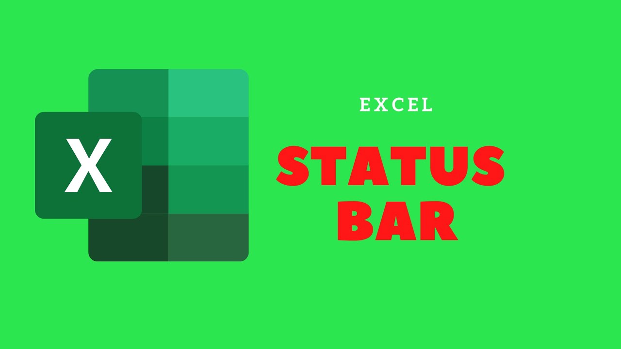 STATUS BAR IN EXCEL YouTube STATUS BAR IN EXCEL YouTube