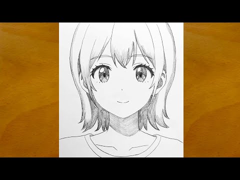 How to Draw Anime Girl Face || Step by Step Drawing Tutorial || Cute ...