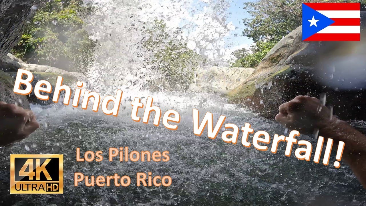 Puerto Rico Los Pilones Waterfall - climb up lower stage and behind ...