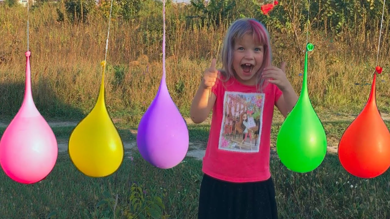 8 Wet Balloons Colors Learning Colors with Water Balloons and Finger ...