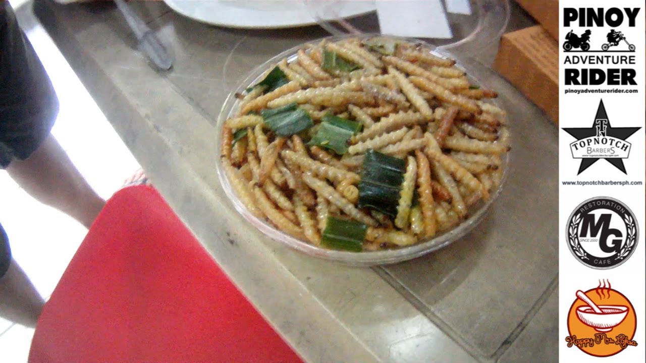 Eating Fried Thai Bamboo Worms for the First Time - YouTube
