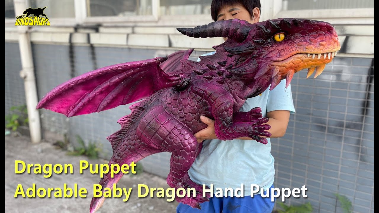 Adorable Baby Dragon Hand Puppet for Cosplay Party | Puppets - YouTube