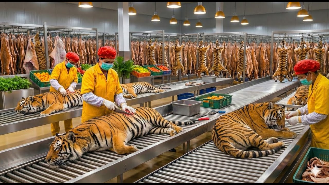 Inside a Mega Tiger Leather Factory - How they turn Raw Tiger Skins ...