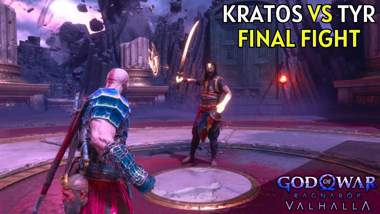 GOD OF WAR RAGNAROK VALHALLA PS5 Gameplay - Kratos Vs Tyr Final Fight ...