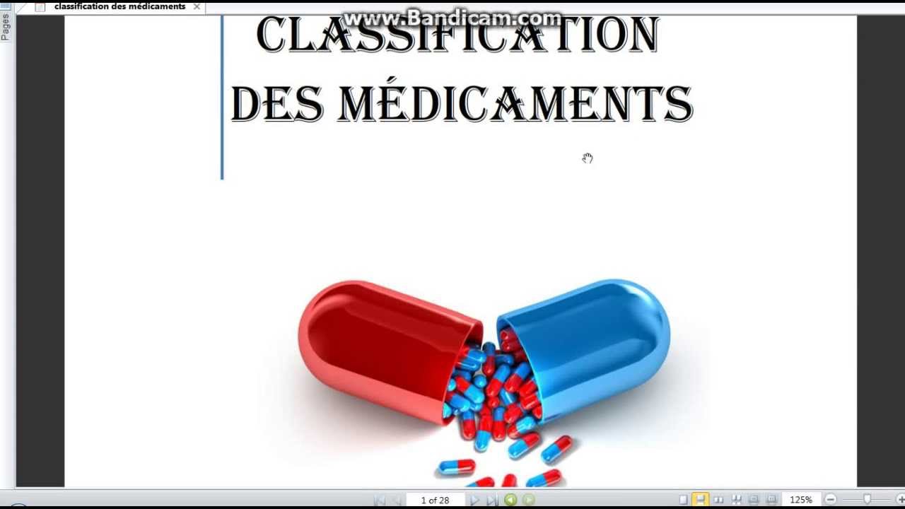 classification des medicaments - soon - YouTube