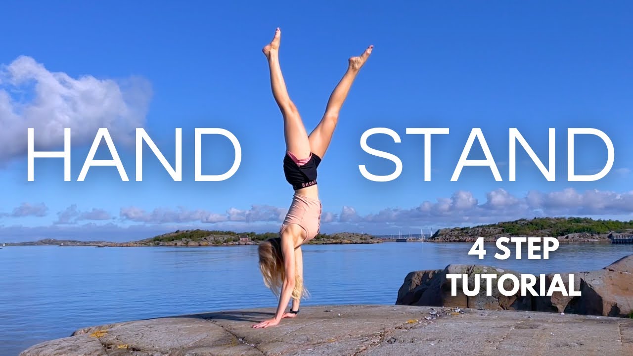 How To do a Handstand in 4 Easy Steps | At Home Gymnastics Tutorial ...