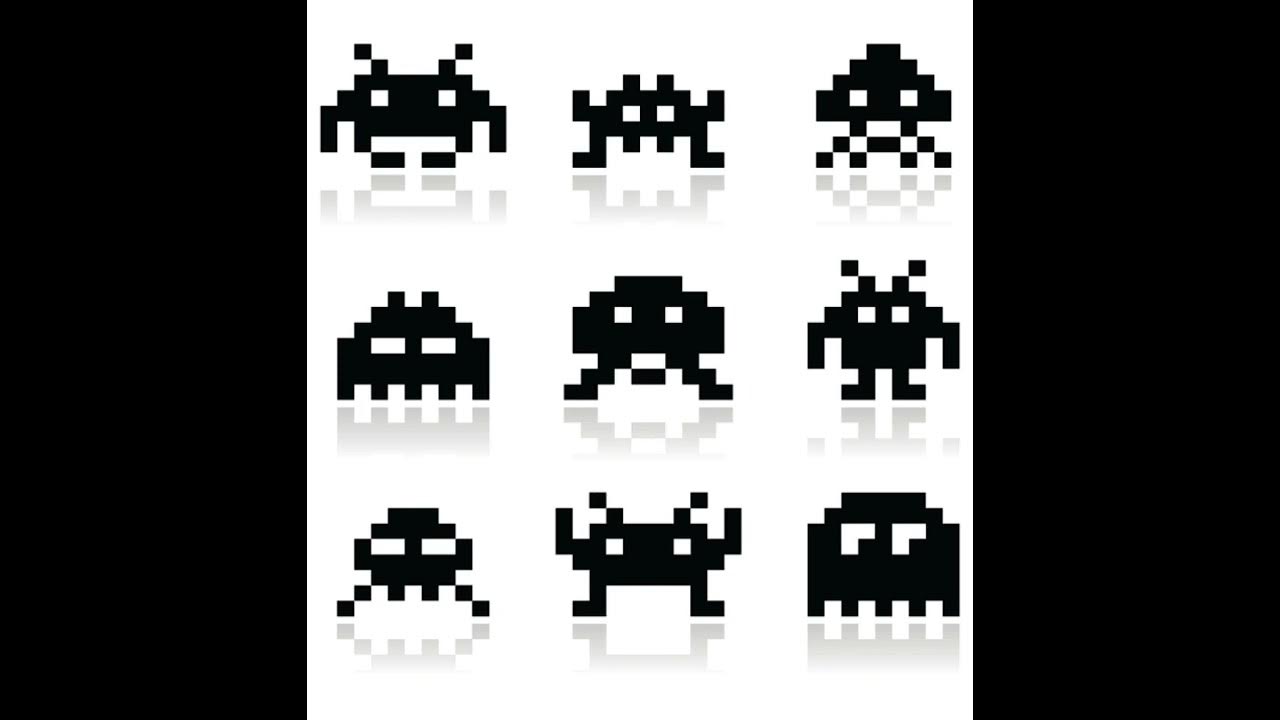 space invaders music loop (no sfx) - YouTube