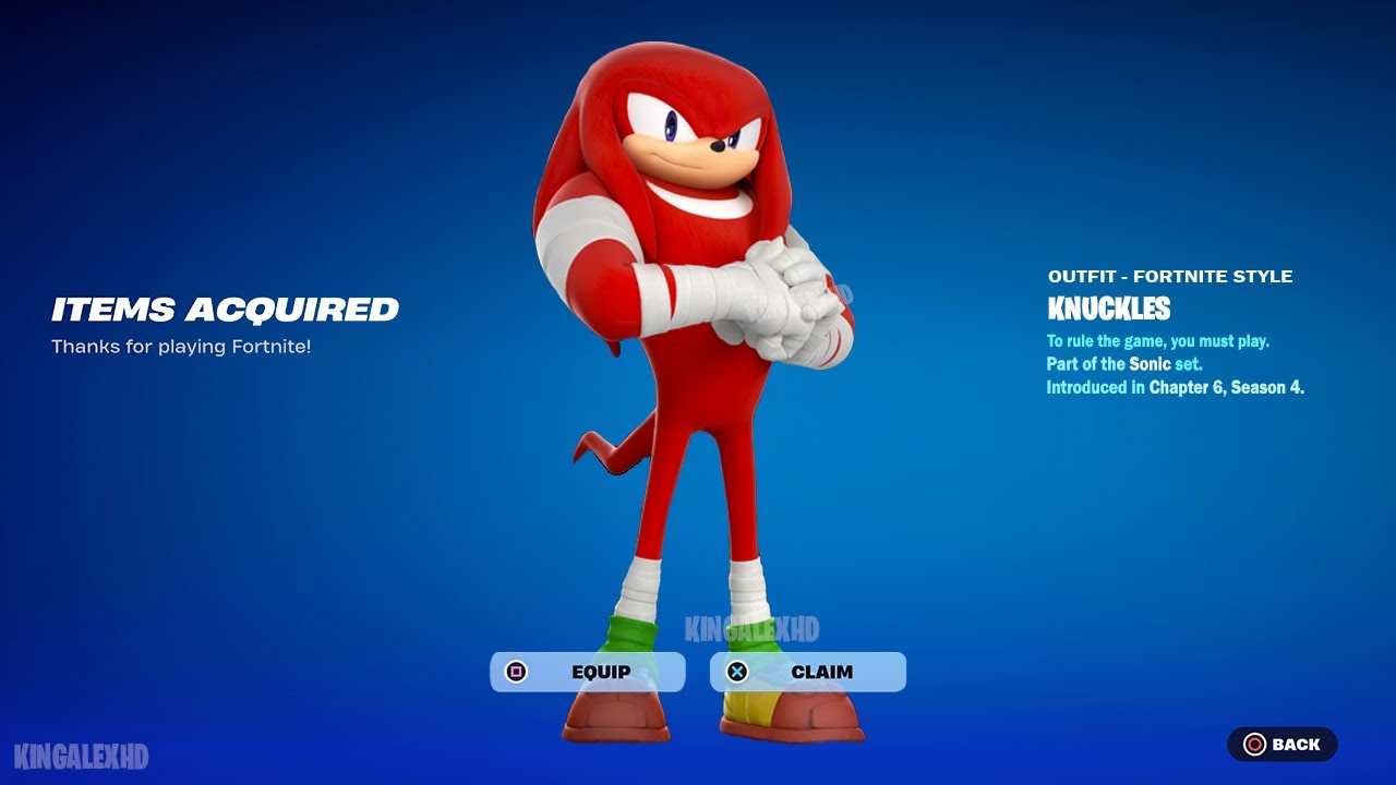 How To Get Knuckles Skin NOW FREE In Fortnite! (Unlocked LEGO Knuckles ...