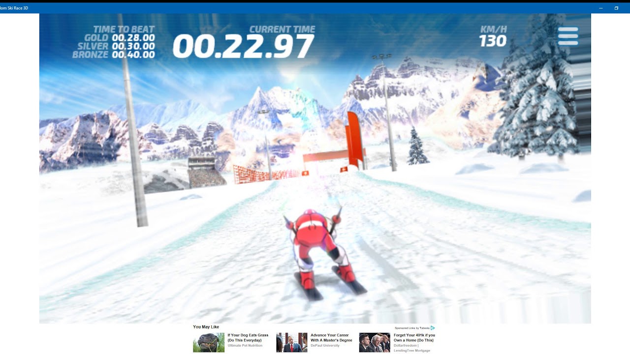 SLALOM SKI RACE 3D PART 1 - YouTube