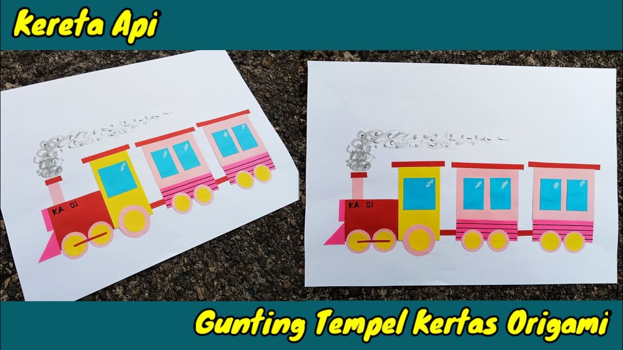 IDE KEGIATAN ANAK TEMA KENDARAAN | GUNTING TEMPEL KERTAS ORIGAMI BENTUK ...